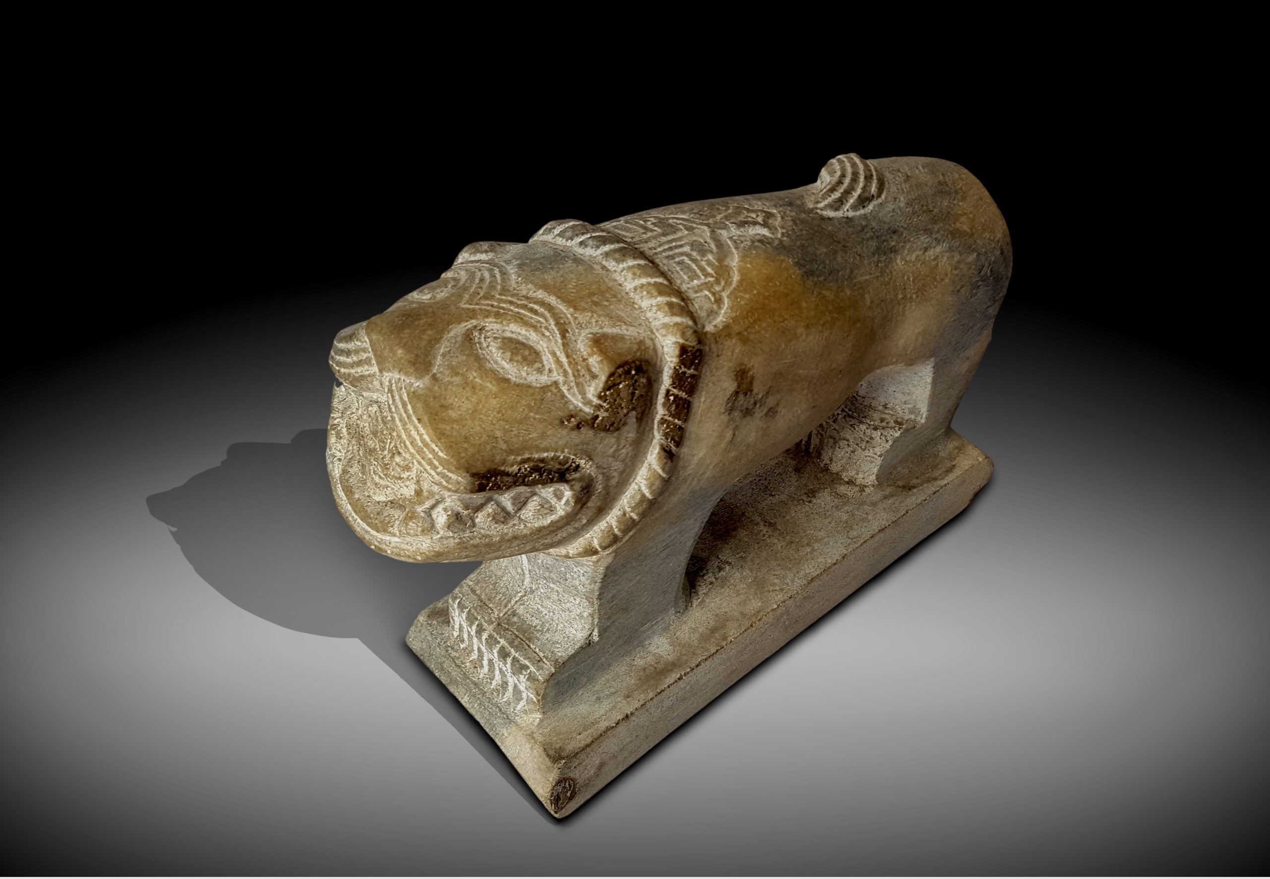 AN ISLAMIC STONE IN A FORM OF LION, KNOWN AS A SYMBOL OF BAKHTIARI ...